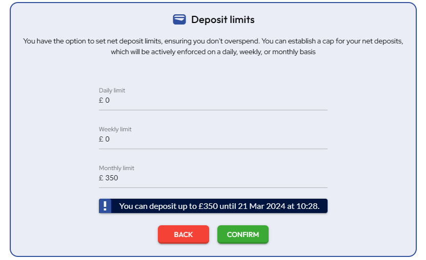 Setting a Deposit Limit – BingoPlus